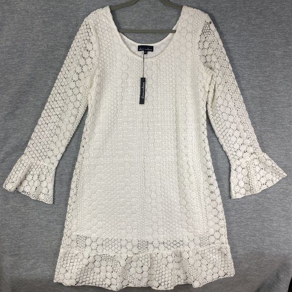 alison andrews | Dresses | Nwt Alison Andrews Dress Womens L Lace Bell ...